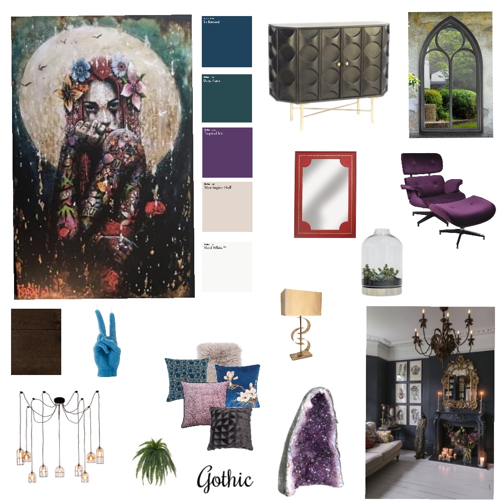 Gothic Interior Design Mood Board by Donnacrilly - Style Sourcebook