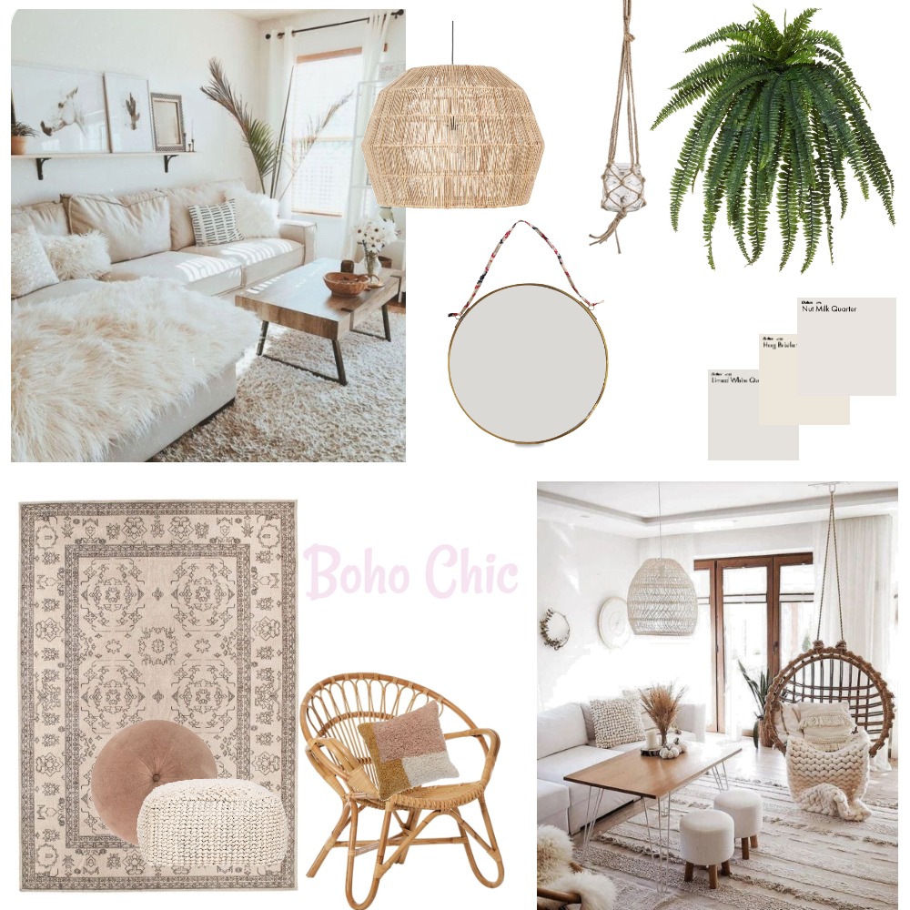 Boho Chic Mood Board Interior Design Mood Board by ...