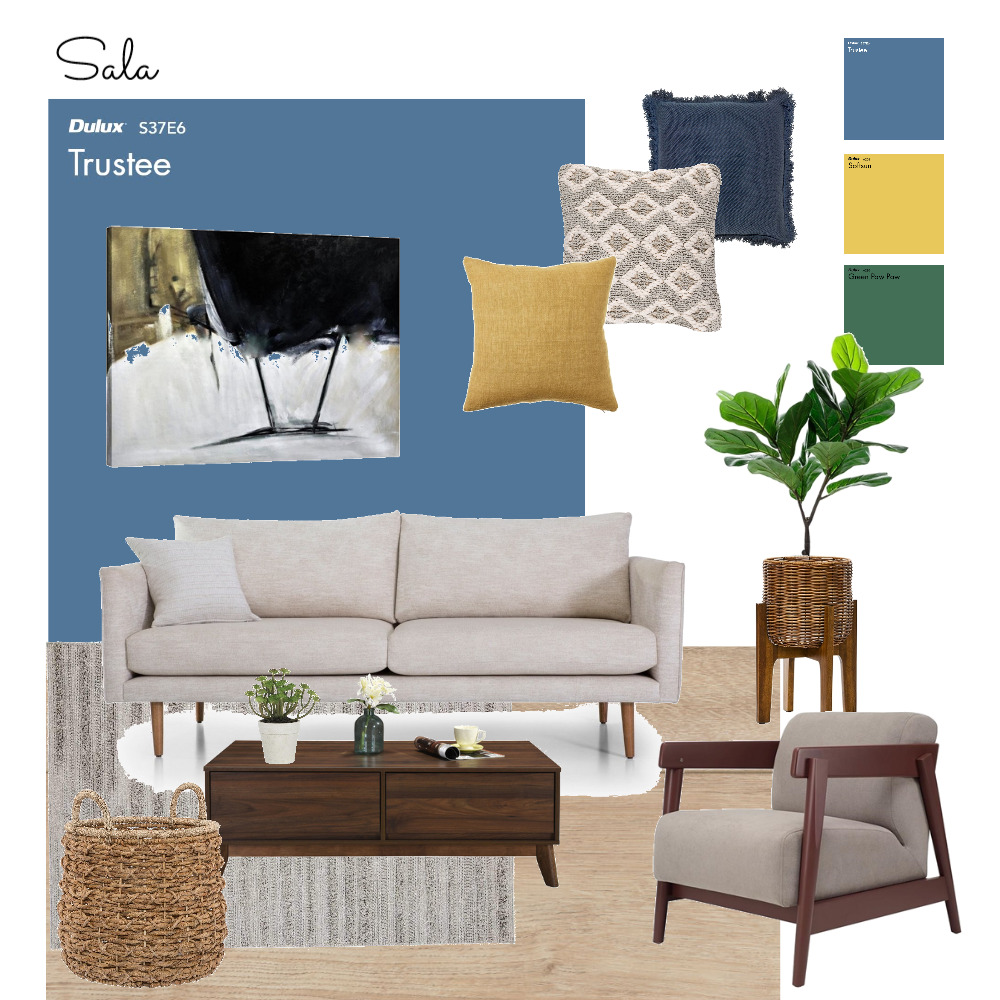 Sala azul Interior Design Mood Board by may.omori - Style Sourcebook