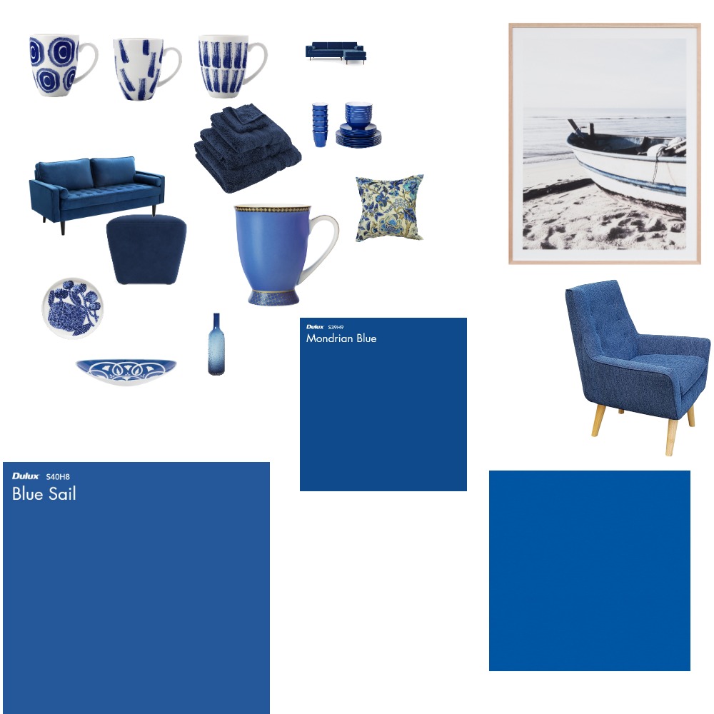 Pantone Classic Blue inspo Interior Design Mood Board by interiorology ...
