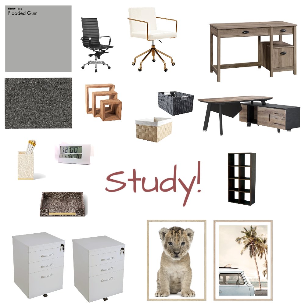 STUDY Interior Design Mood Board by mikaelaireland - Style Sourcebook