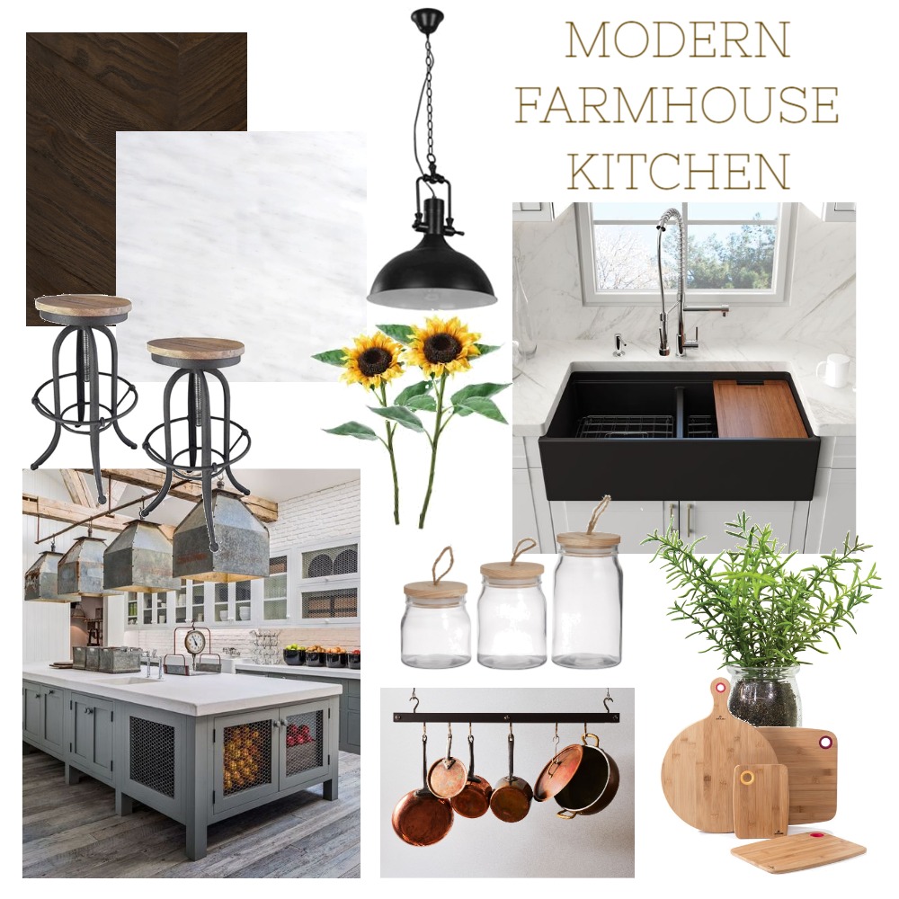 Modern Farmhouse Kitchen Interior Design Mood Board by ...