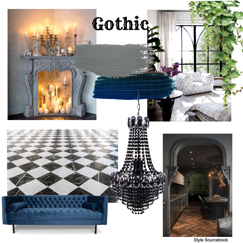 Gothic Mood Board Interior Design Mood Board by Yana Flourentzou ...