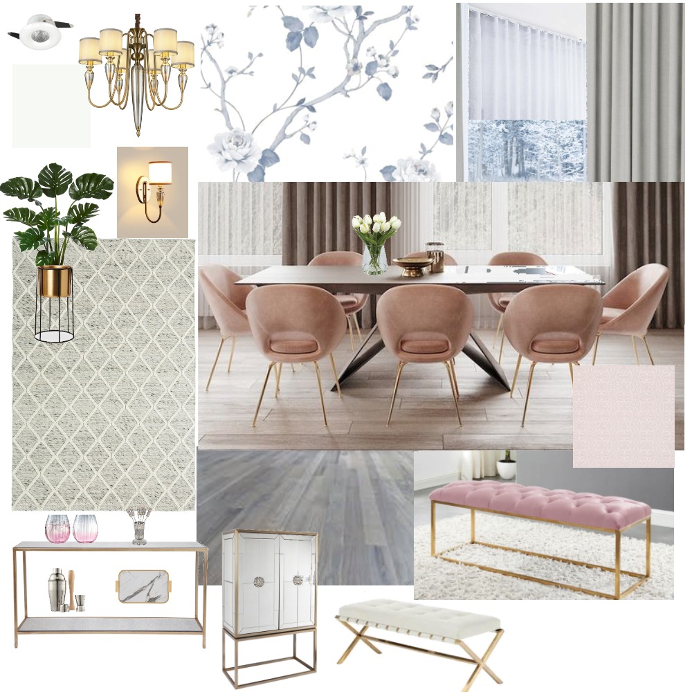 Dining Room Sample Board Interior Design Mood Board by Interior Luxe by ...