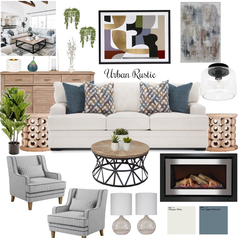 Urban Rustic Interior Design Mood Board by Krys_H - Style Sourcebook