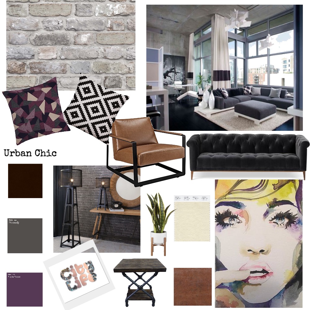 Urban Chic Mood Board Interior Design Mood Board by Abaia - Style ...