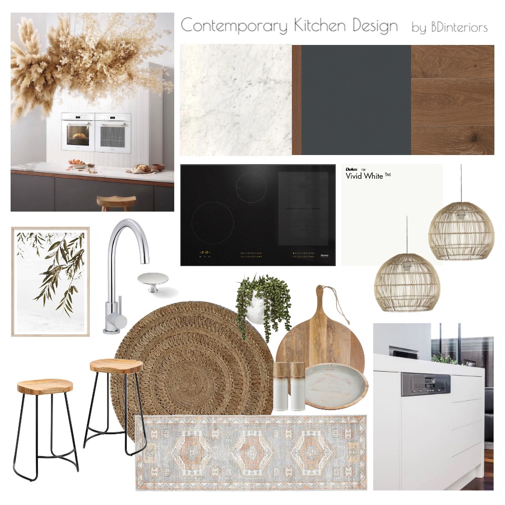 Contemporary Kitchen Design Interior Design Mood Board by bdinteriors ...