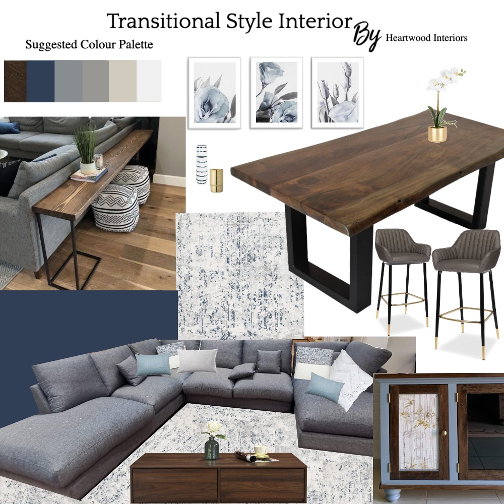 Transitional Style Interior Design Mood Board by Martin - Style Sourcebook