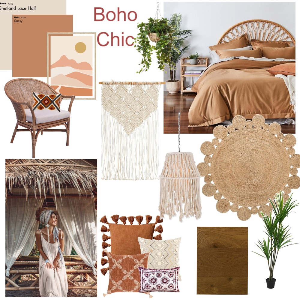 Boho Chic Interior Design Mood Board by Amelia_Higgins - Style Sourcebook
