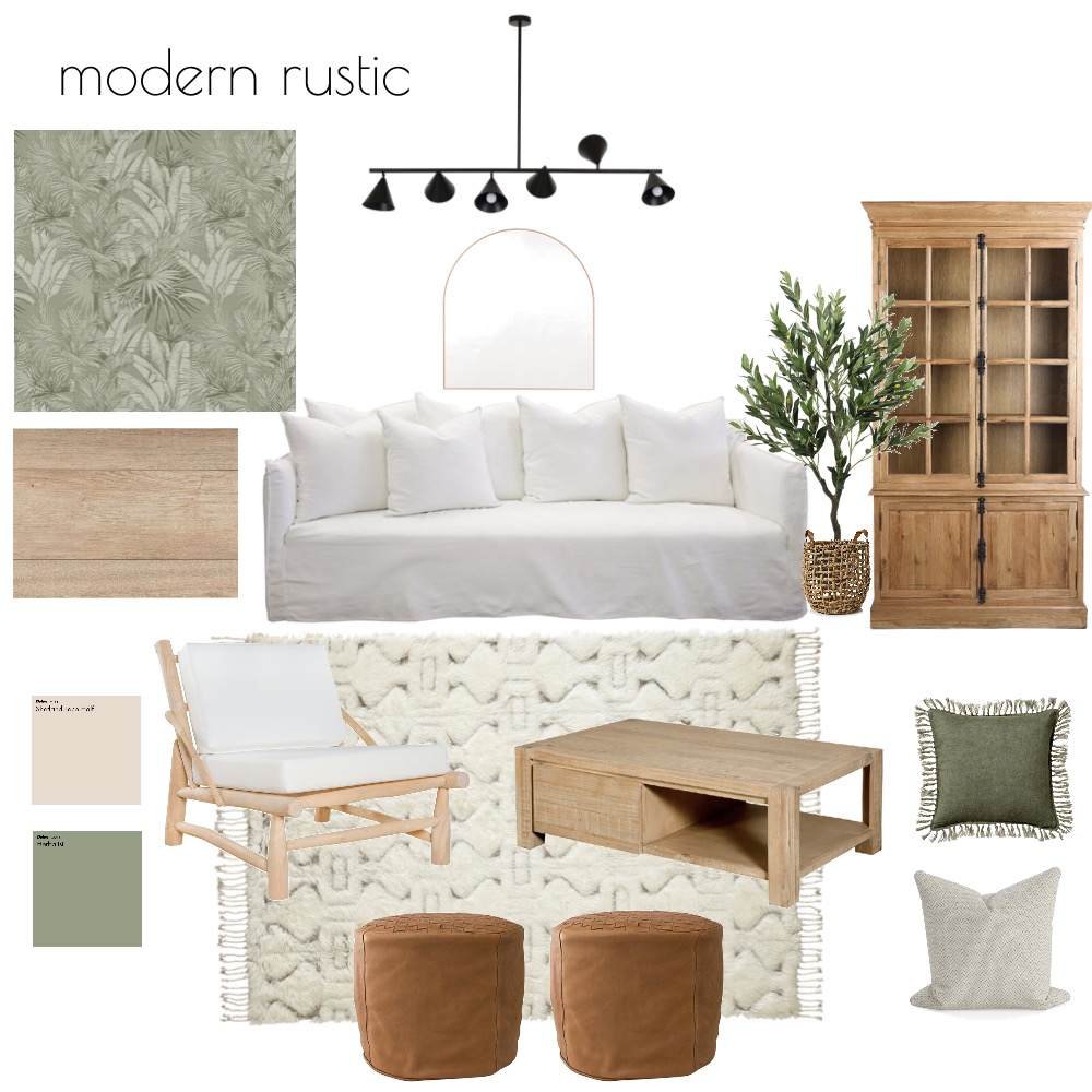 Modern Rustic Interior Design Mood Board by Naty Grandi Design - Style ...