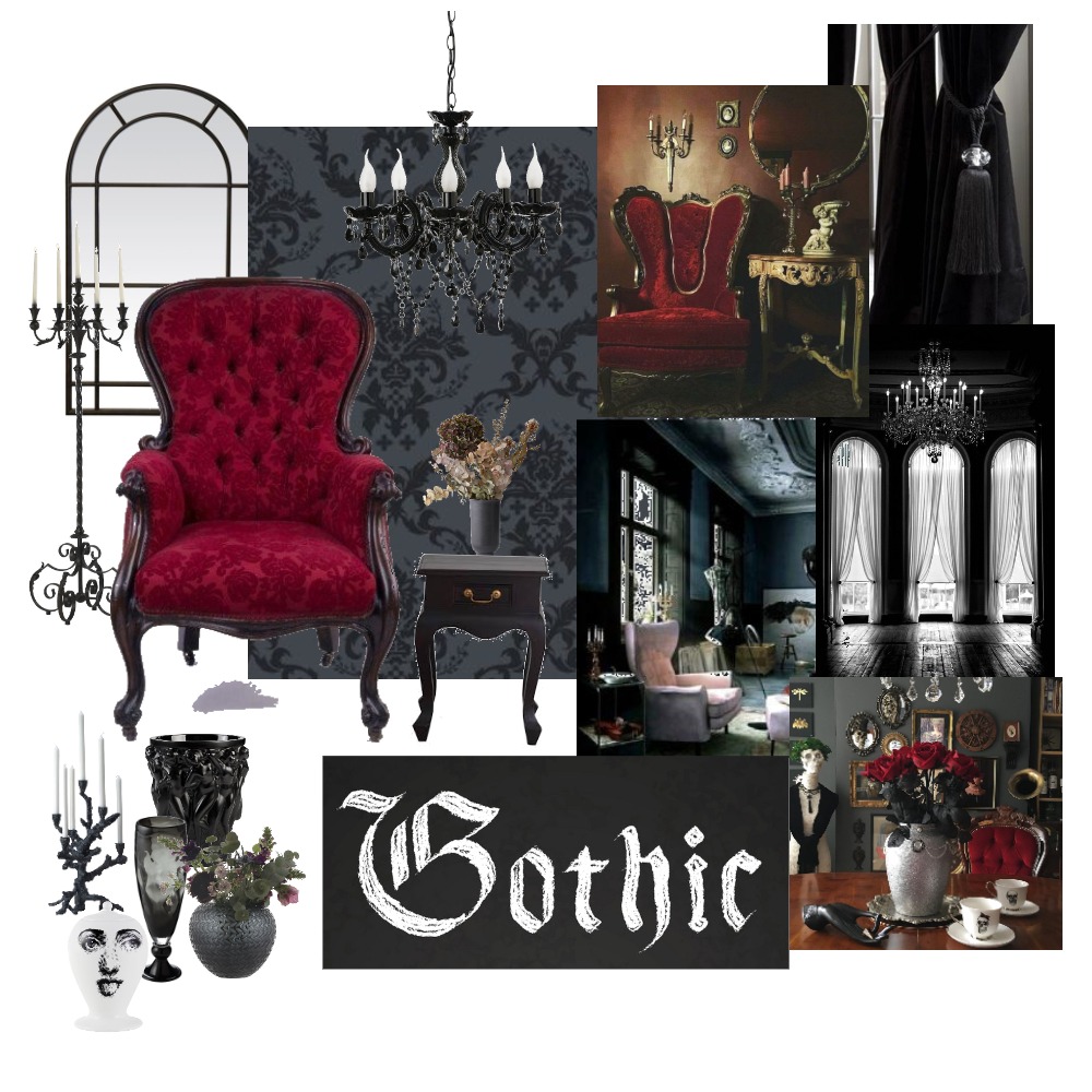 Gothic Interior Design Mood Board by Gia123 - Style Sourcebook