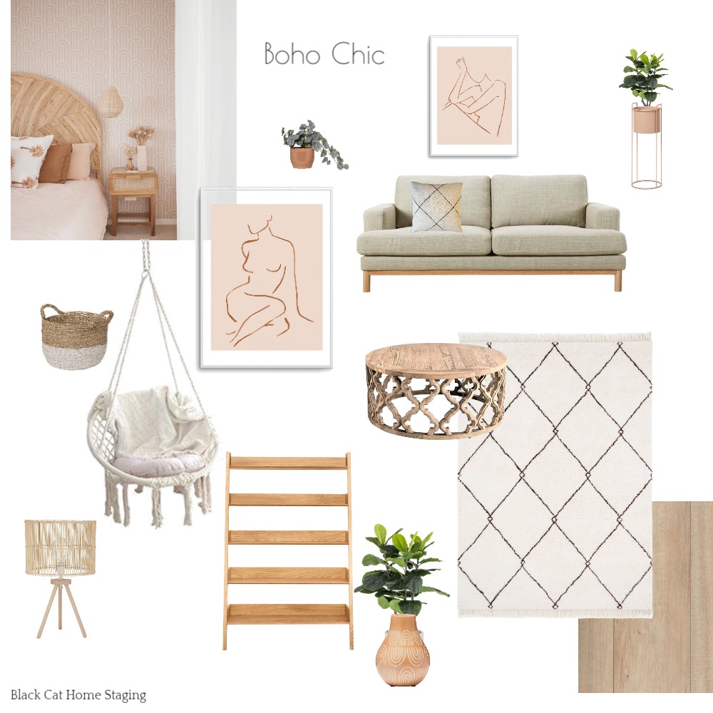 Boho Chic Mood Board Interior Design Mood Board by Amanda Erin Designs ...