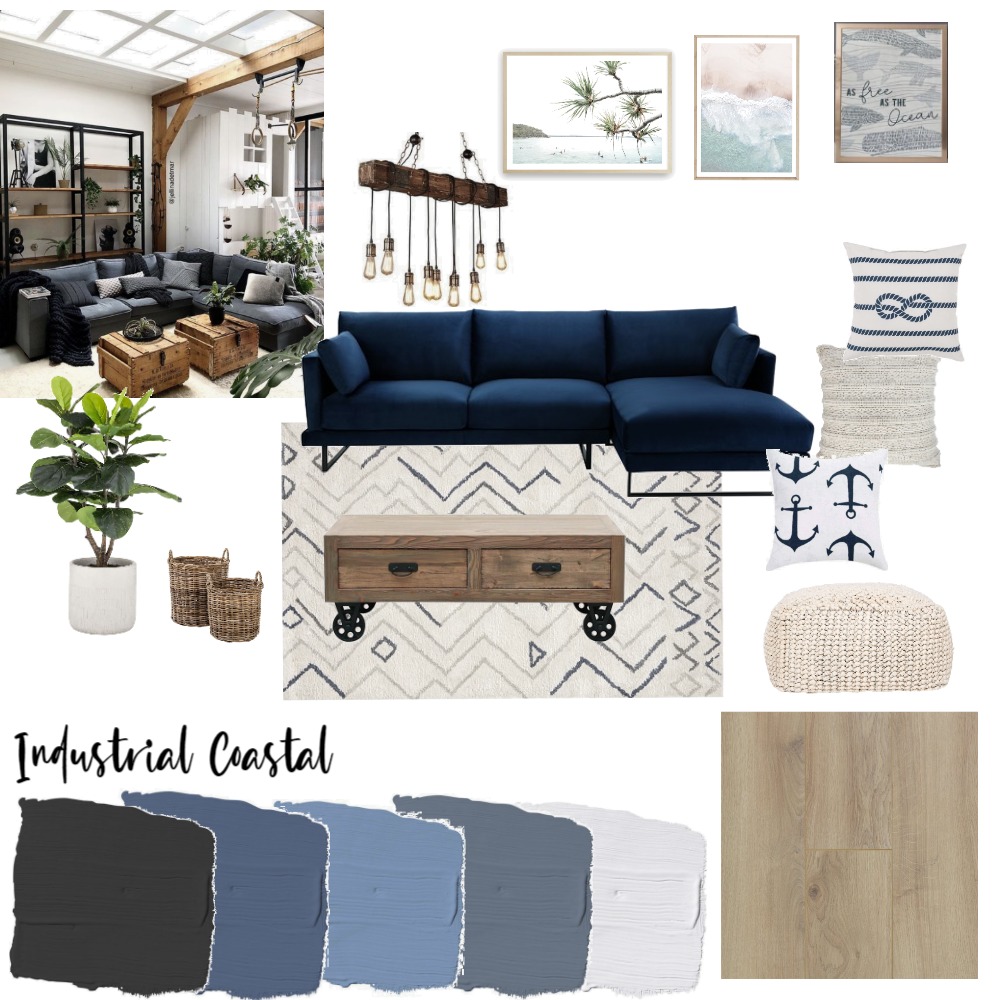 Industrial Coastal Interior Design Mood Board by DHDesigns - Style ...