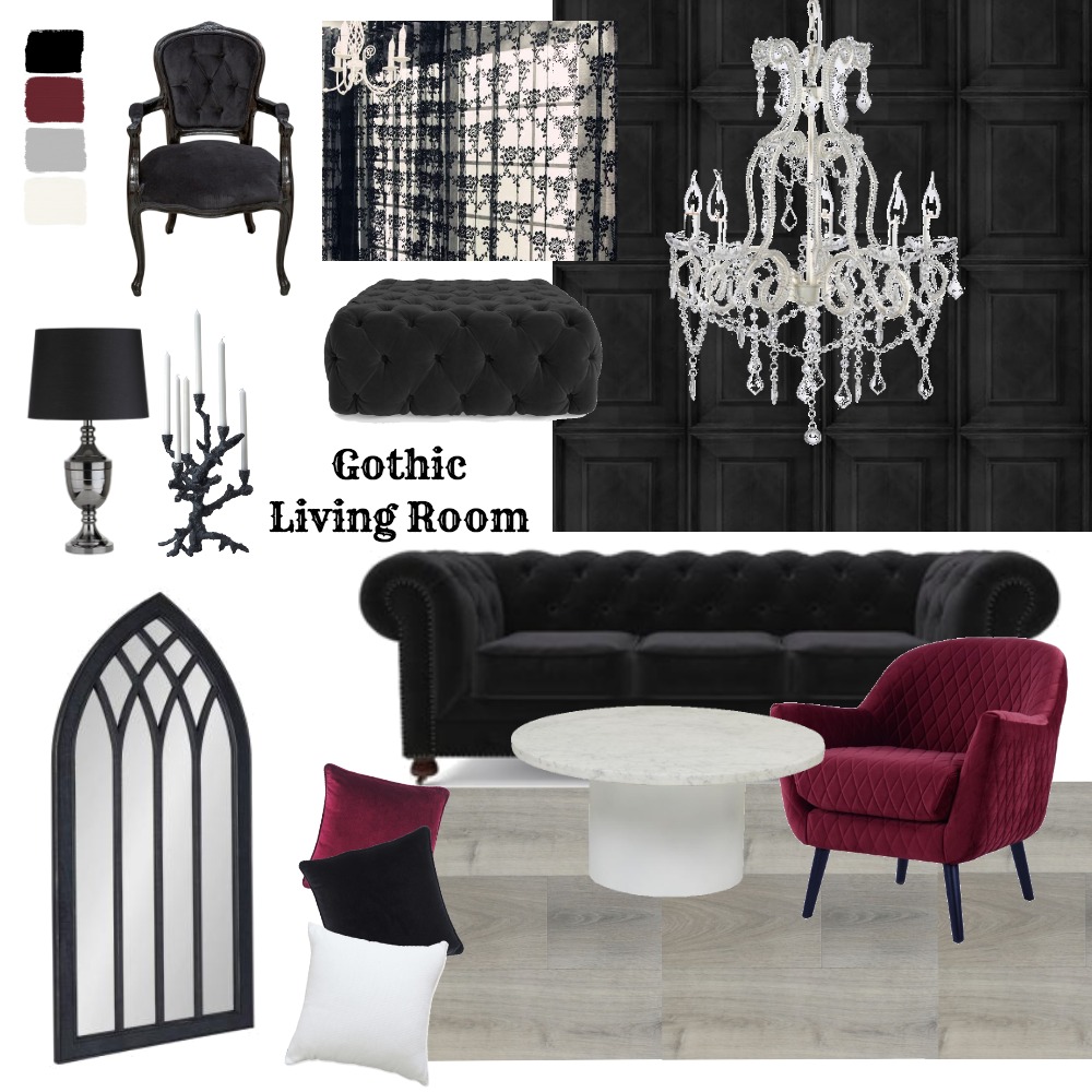 Gothic Interior Interior Design Mood Board by Farida Nassar Interiors ...