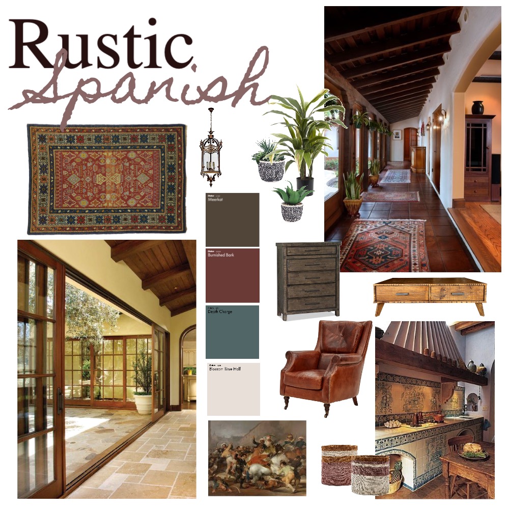 Rustic Spanish Interior Design Mood Board by hannahmangan - Style ...