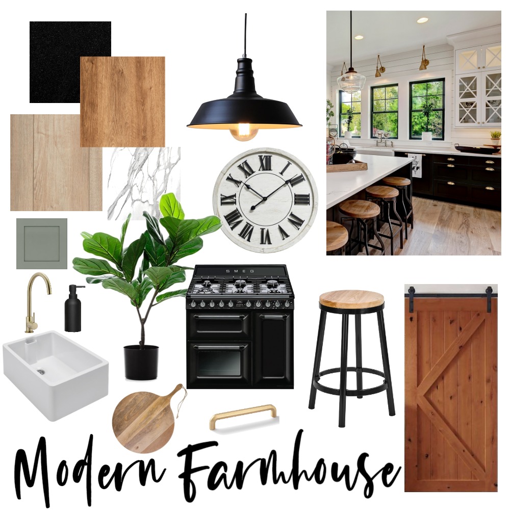 Modern Farmhouse Kitchen Interior Design Mood Board by TayLeauanae ...