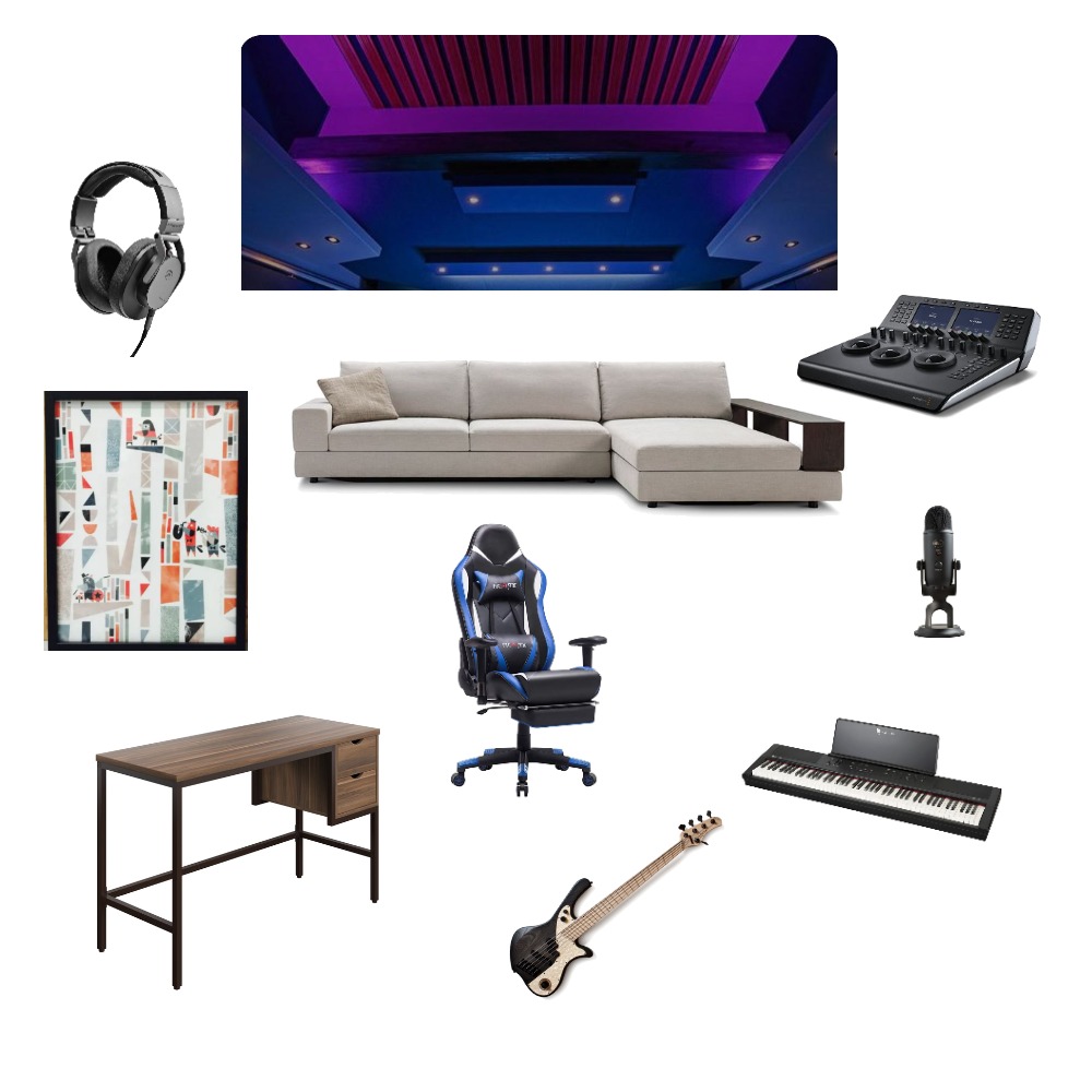 recording studio moodboard Interior Design Mood Board by ...
