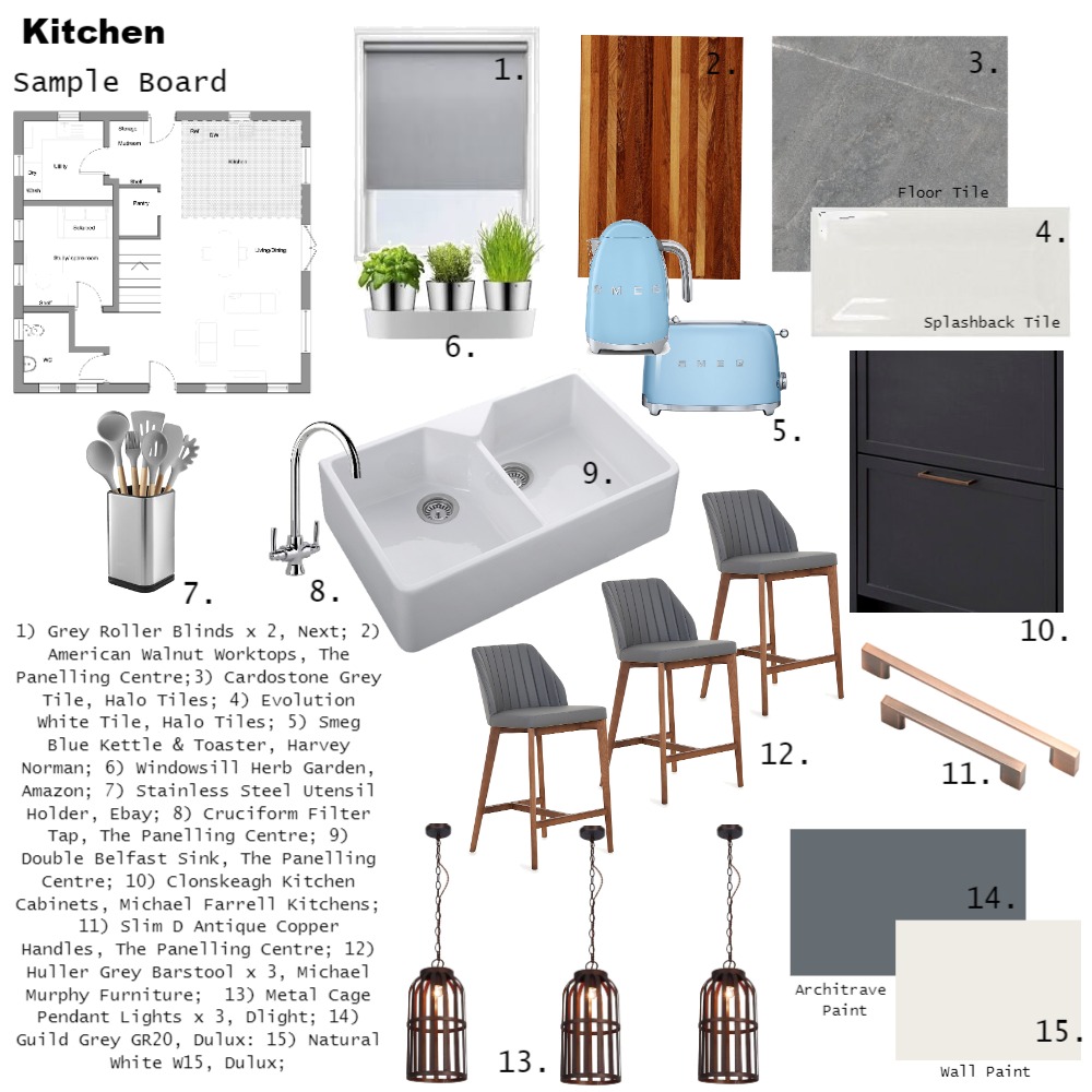 Kitchen Sample Board Interior Design Mood Board by LisaHarrington ...