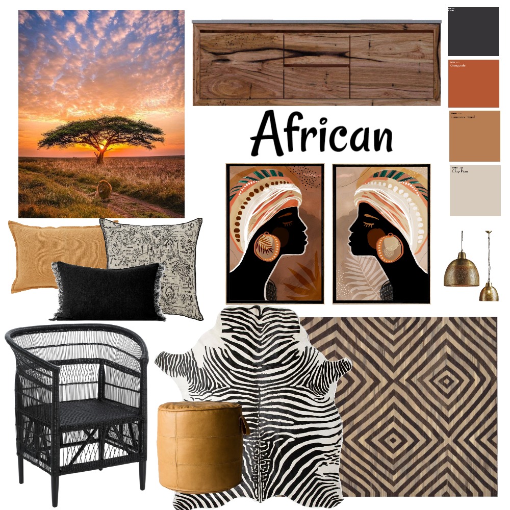 African Interior Design Mood Board by KCN Designs - Style Sourcebook