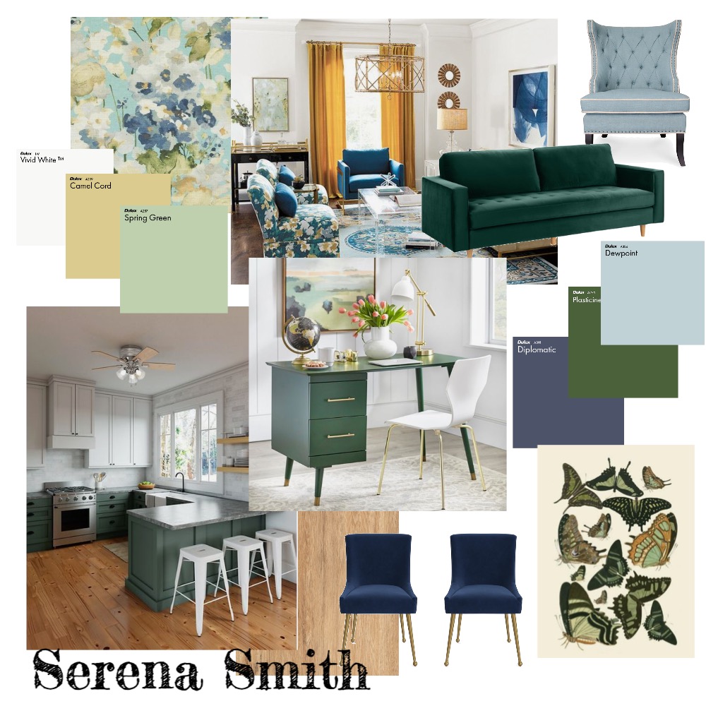 Accented Analogous Interior Design Mood Board by House of Serena Smith ...