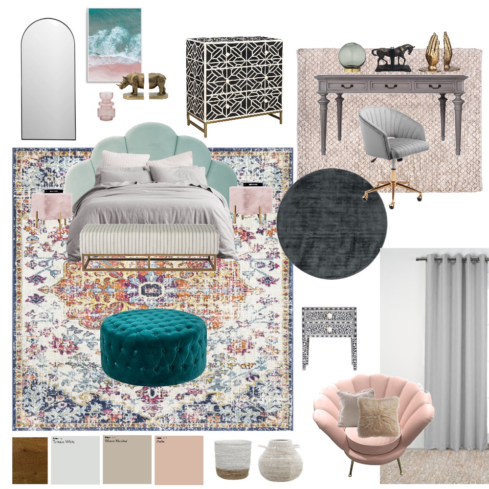 Guest & Study Room Interior Design Mood Board by Swanella - Style ...
