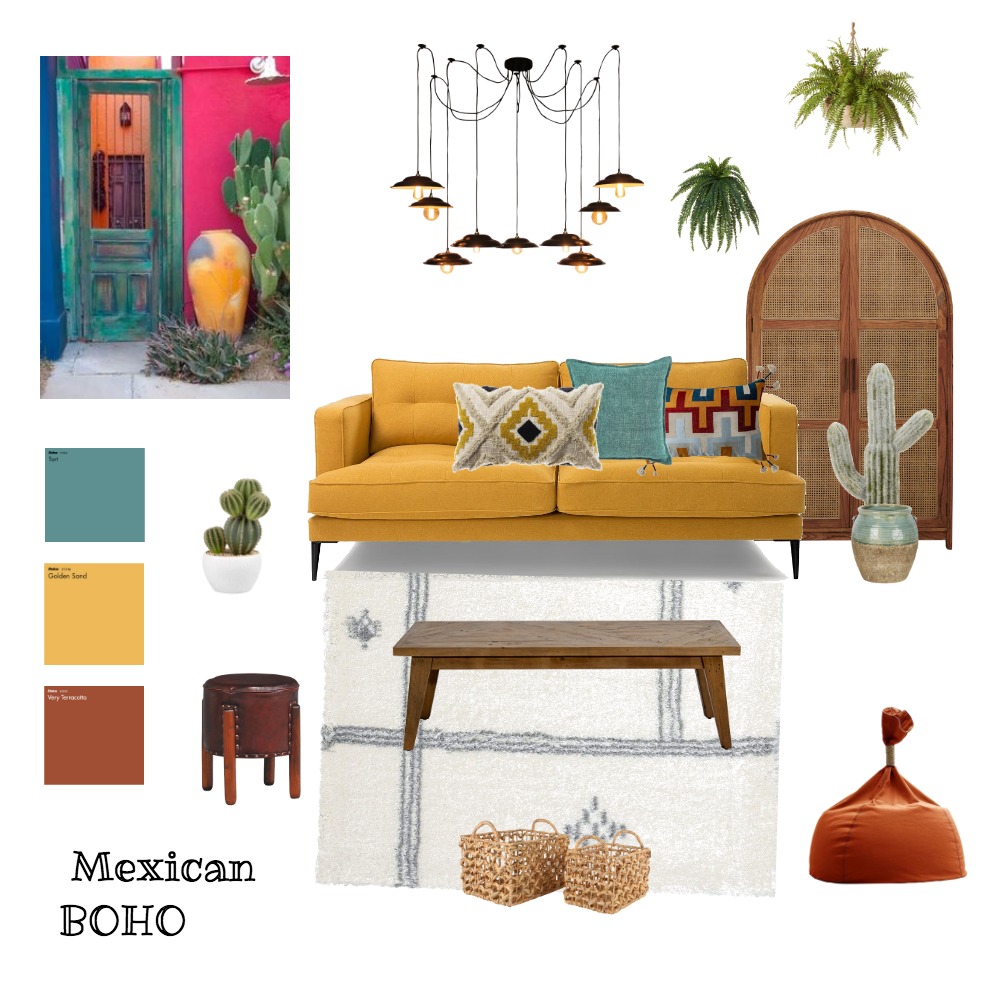 Mexican Boho Interior Design Mood Board by Dhalgara - Style Sourcebook