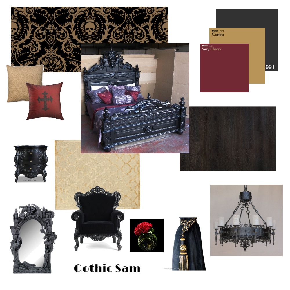 gothic Interior Design Mood Board by Lhilby - Style Sourcebook