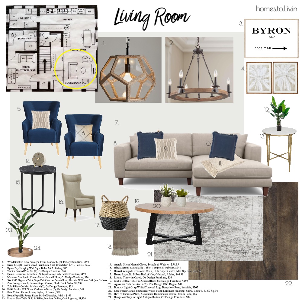 Living Room Sample Board - DONE Interior Design Mood Board by Homes to ...