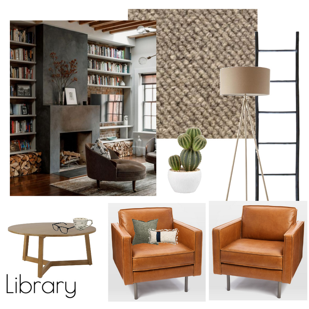 Seaborn Pl Library Interior Design Mood Board by KylieM - Style Sourcebook