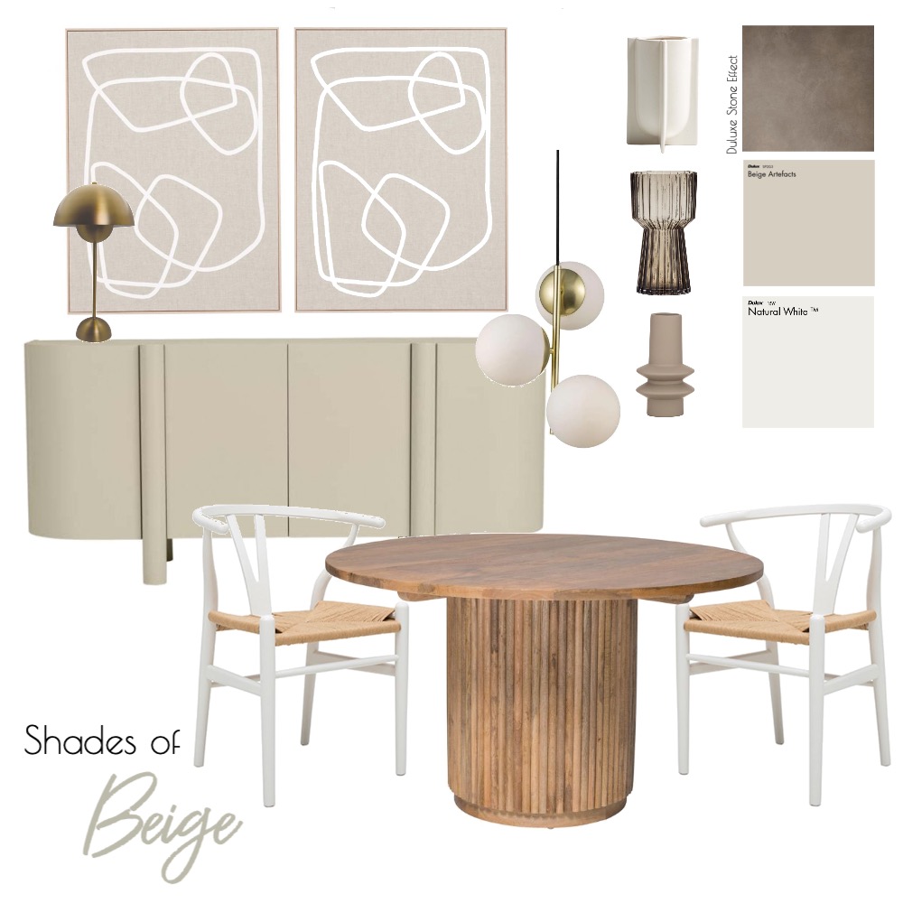 Shades of Beige - Dining Room Interior Design Mood Board by Mood ...