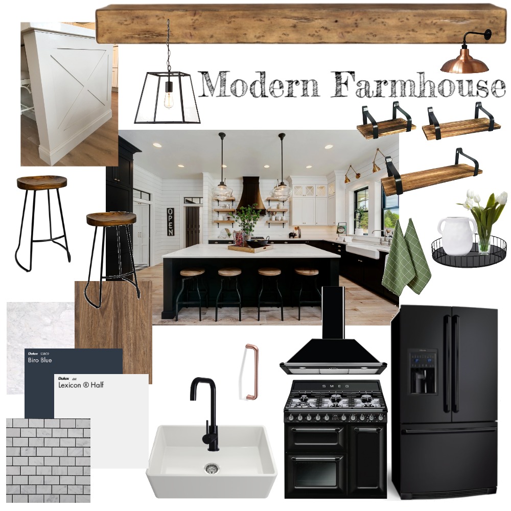 Modern Farmhouse Kitchen Interior Design Mood Board by lianaella28 ...
