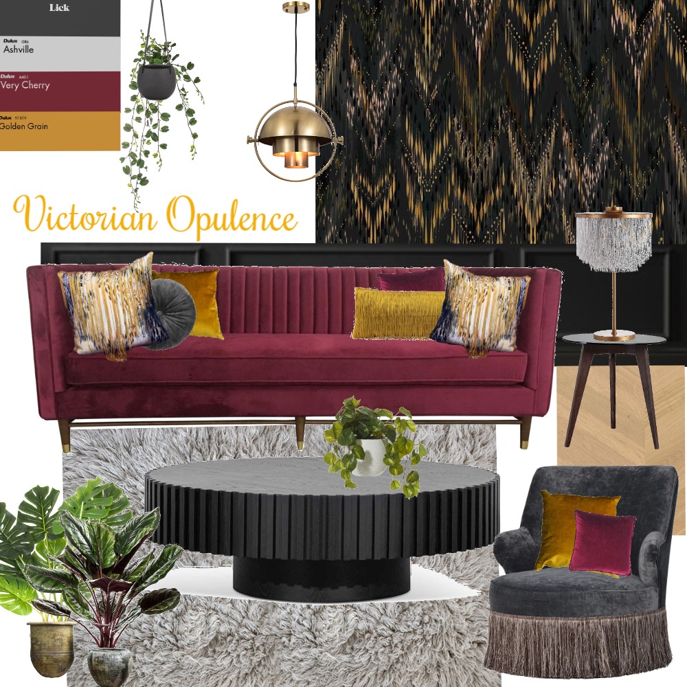 Victorian Opulence Interior Design Mood Board by KatieBirch | Style ...