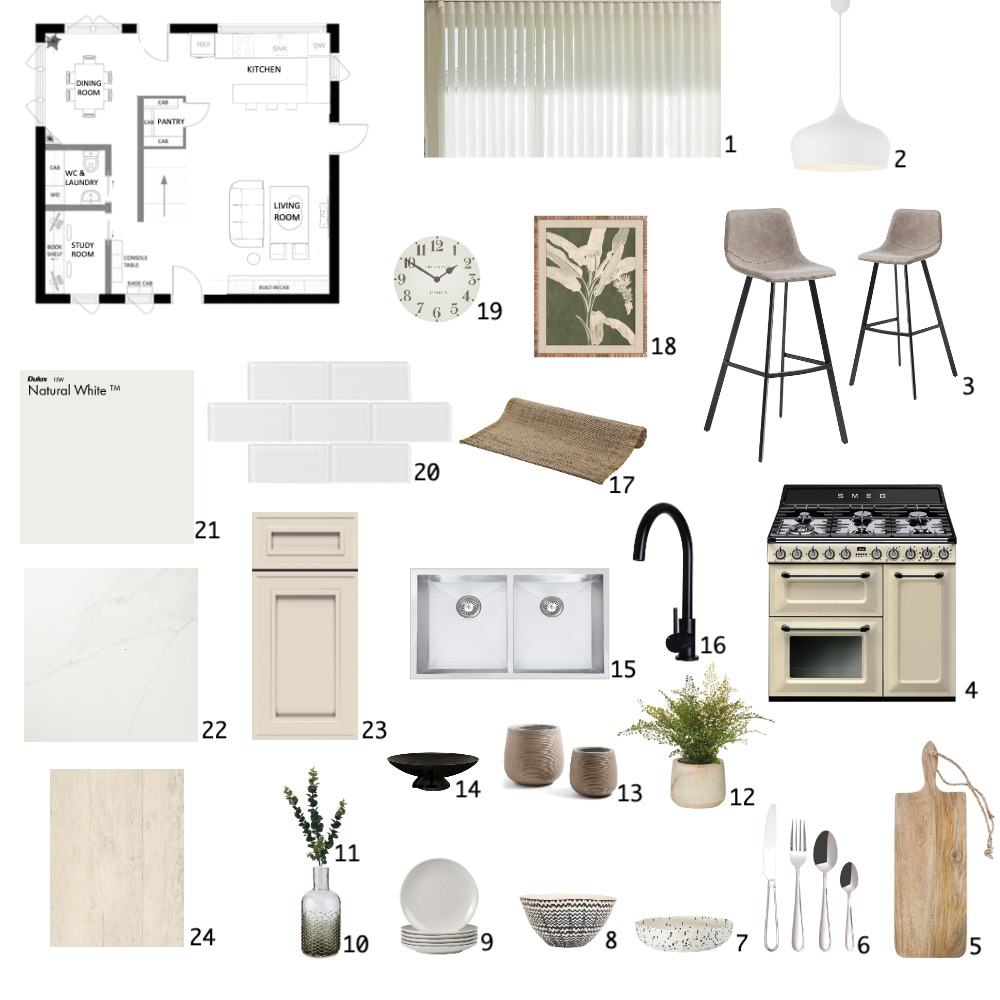 Kitchen Sample Board Interior Design Mood Board by carissamariz | Style ...