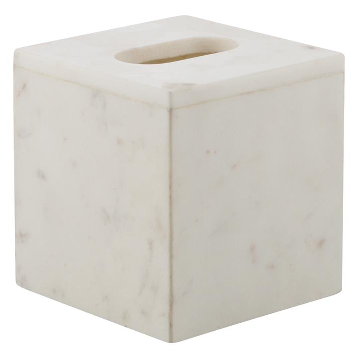 Lamia Marble Square Tissue Box by Casa Uno - Style Sourcebook