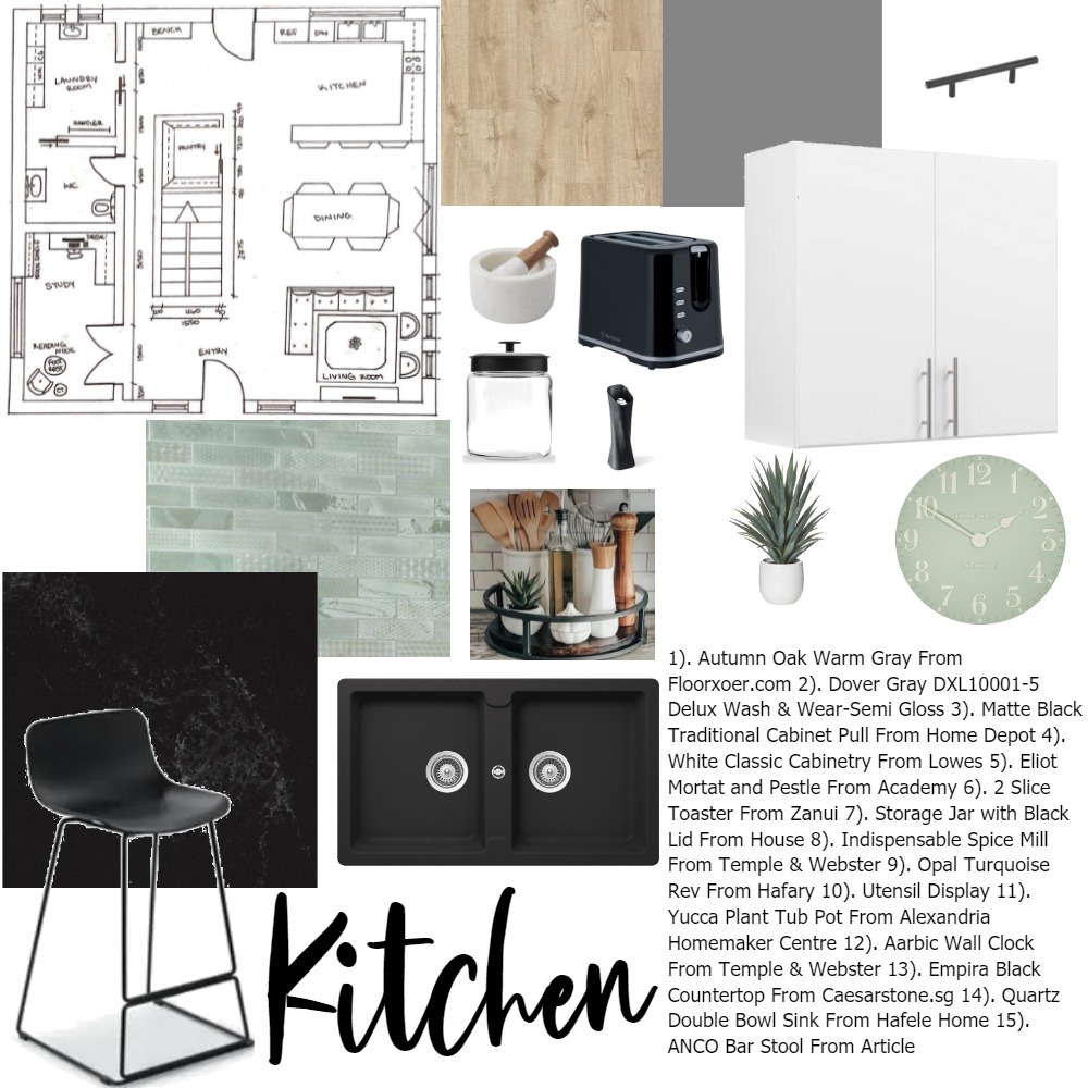 Kitchen Sample Board Interior Design Mood Board by baileyjohnston ...