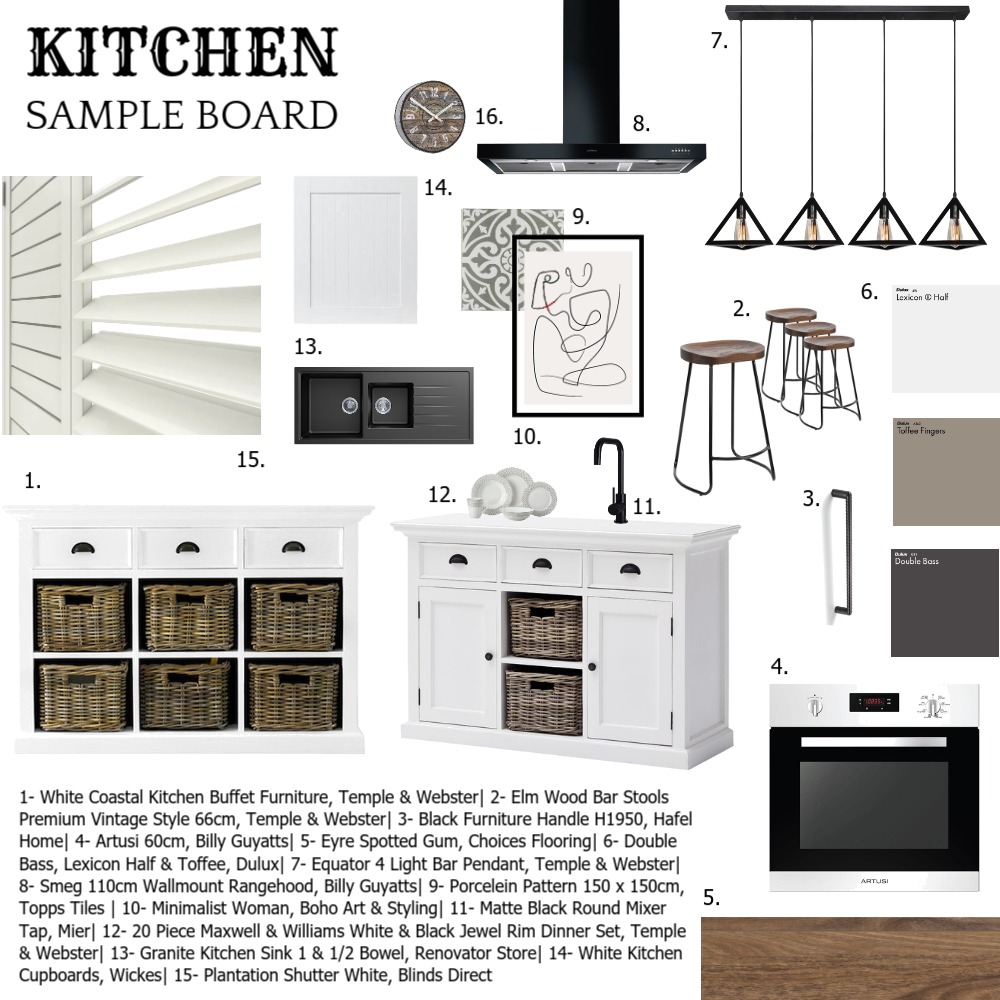 Kitchen- Sample Board Interior Design Mood Board by Katy Mortimer ...