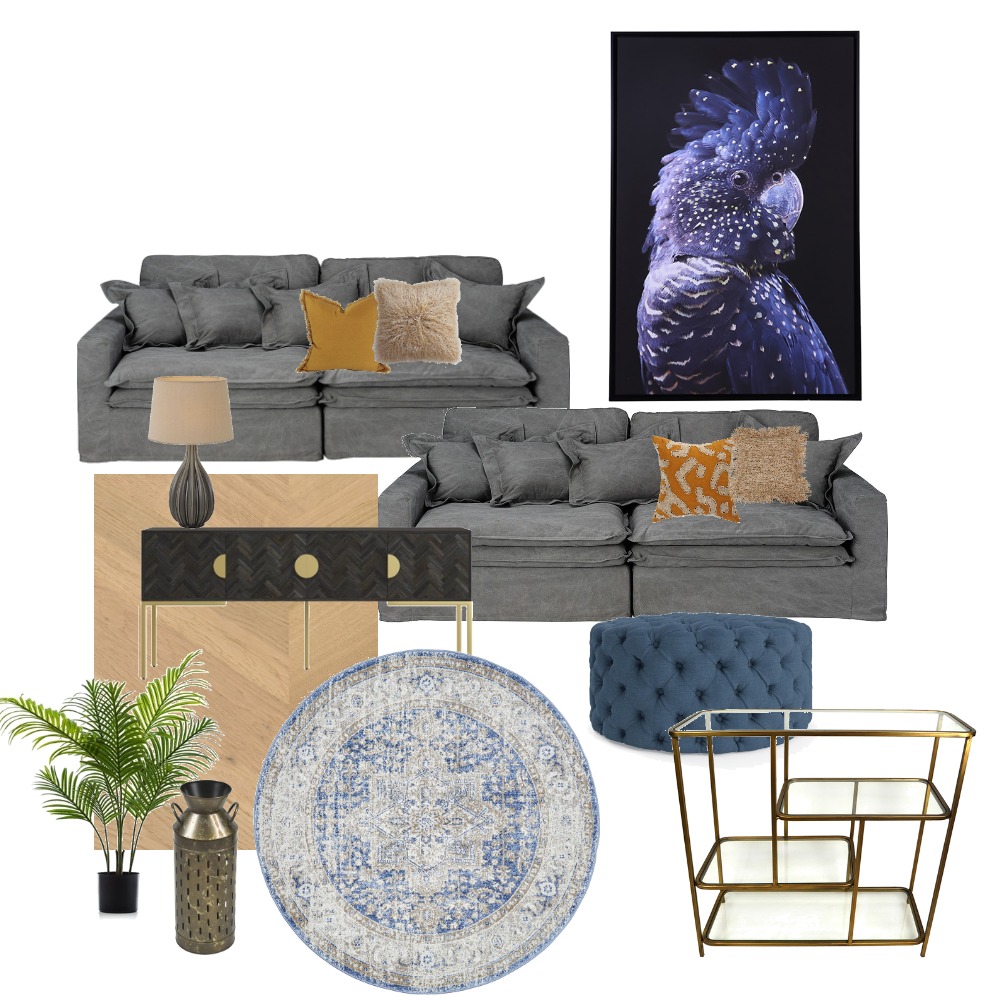 Mini Lounge Room Interior Design Mood Board by KatKards - Style Sourcebook