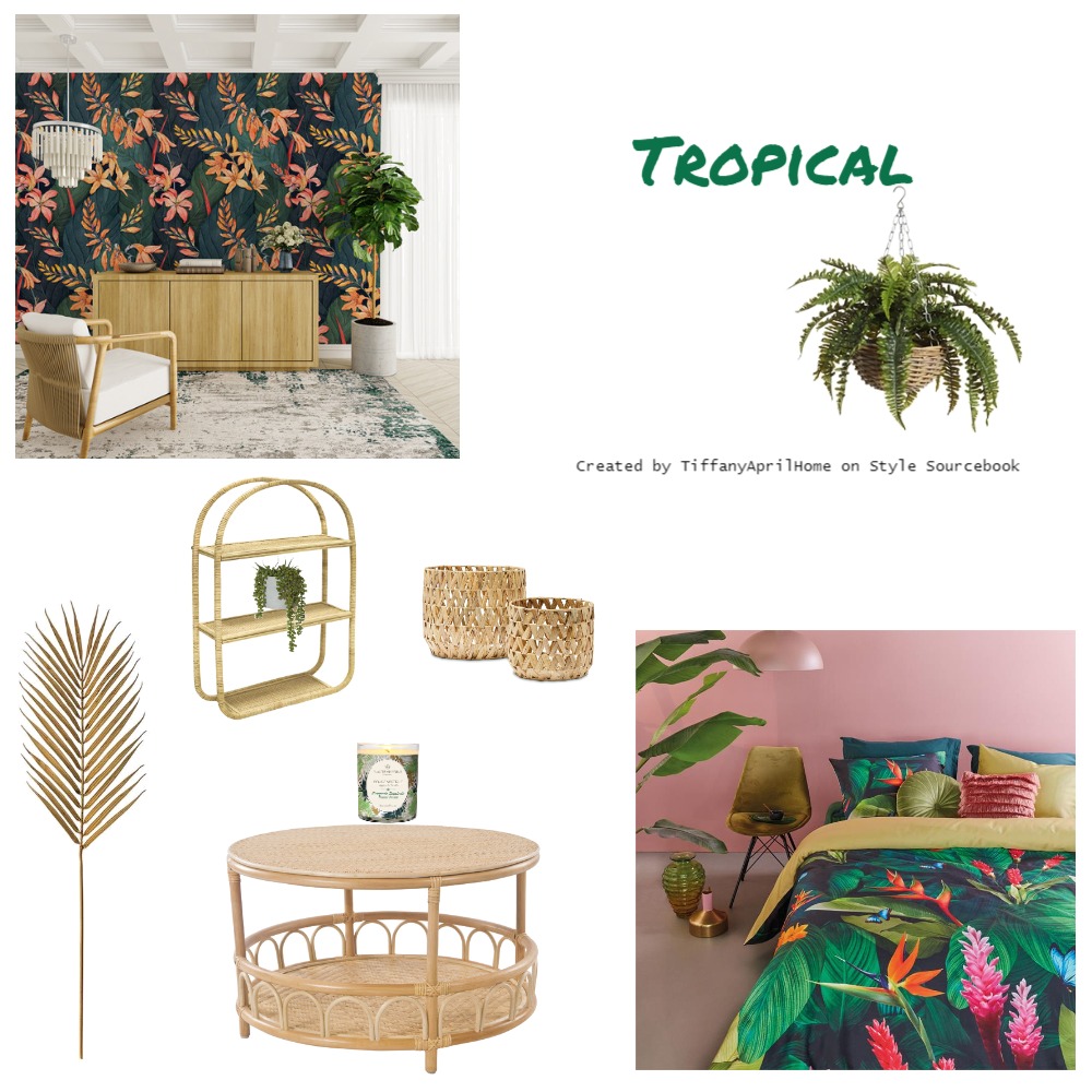 Tropical Moodboard Interior Design Mood Board by TiffanyApril_Home ...