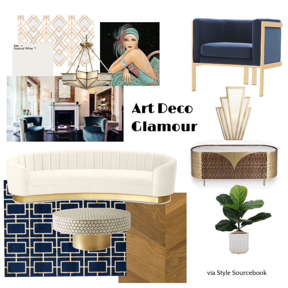 Art Deco Board Interior Design Mood Board by GableandNor - Style Sourcebook