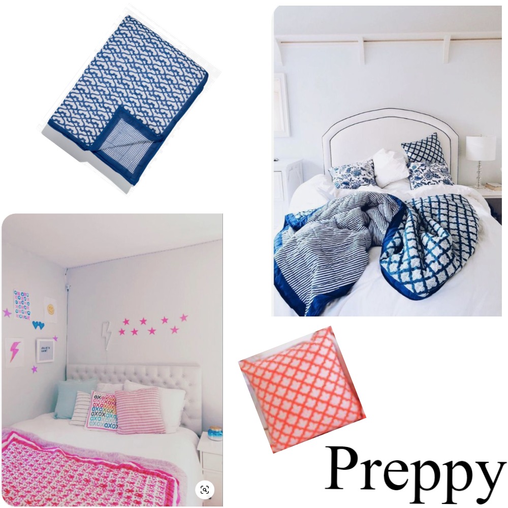 Preppy Interior Design Mood Board by Savannah Lily - Style Sourcebook