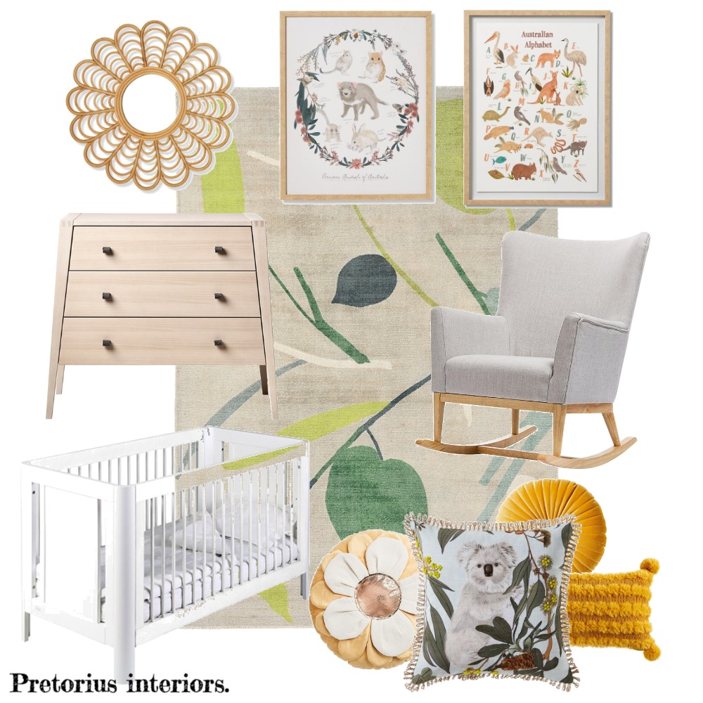 Aussie Nursery Interior Design Mood Board by Pretorius interiors ...