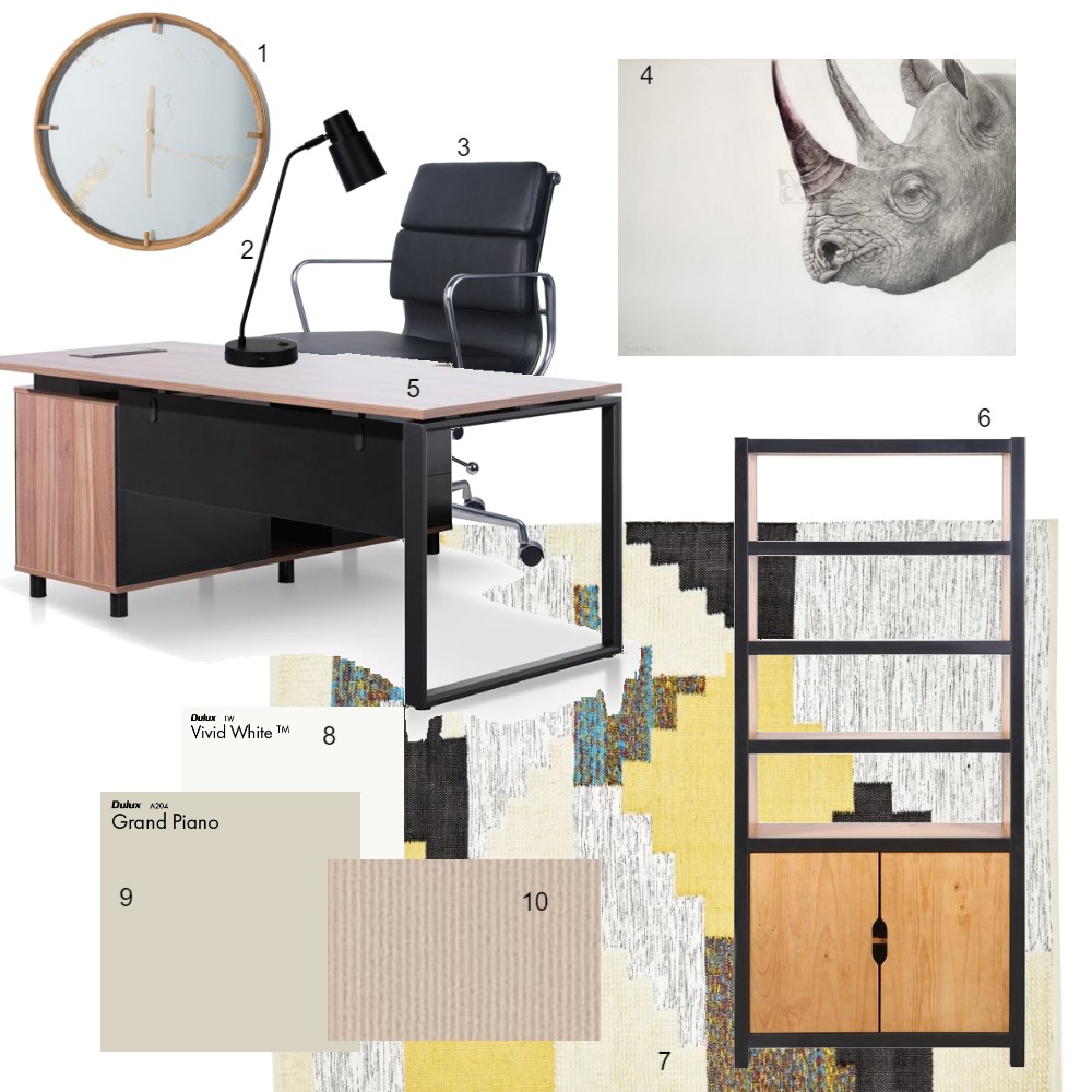 office 1 Interior Design Mood Board by Jo Murphy - Style Sourcebook