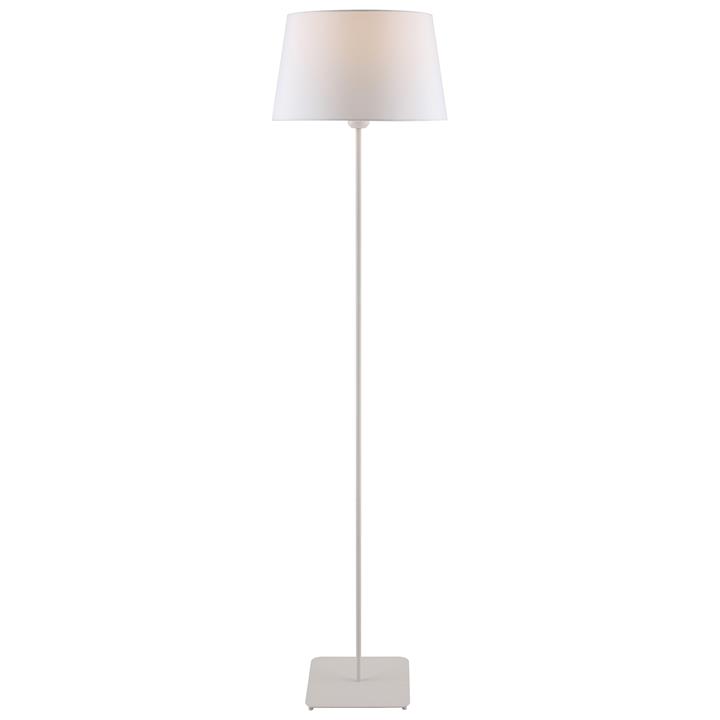 Devon Metal Base Floor Lamp, White by Telbix - Style Sourcebook