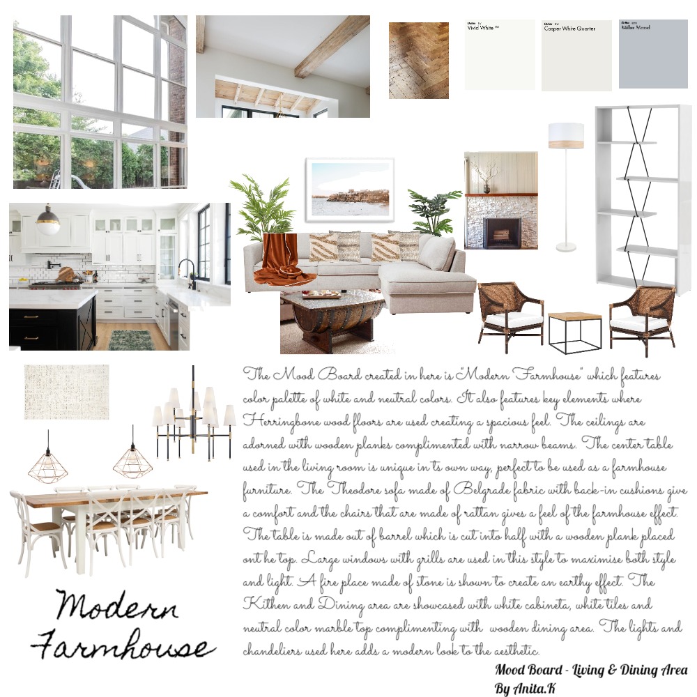 Modern Farmhouse Interior Design Mood Board by animats - Style Sourcebook