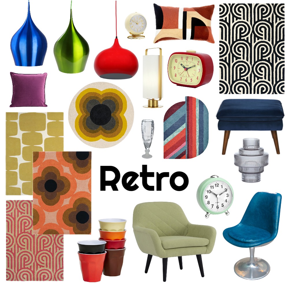 Retro Interior Design Mood Board by anastasiaralph - Style Sourcebook
