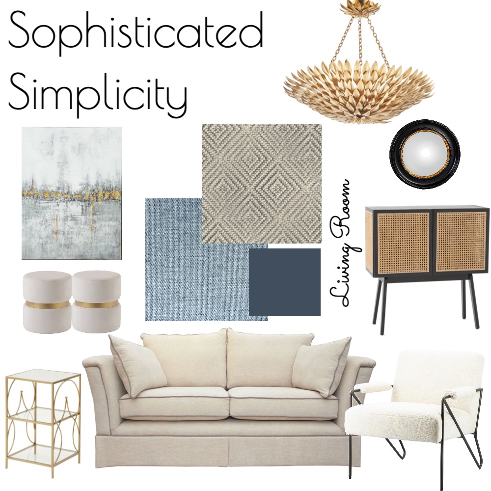 Sophisticated Simplicity Living Room Interior Design Mood Board by ...