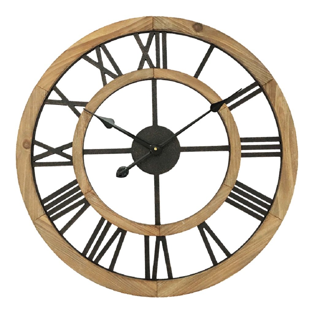 60cm Industro Hamptons Double Frame Floating Wall Clock - Large by ...