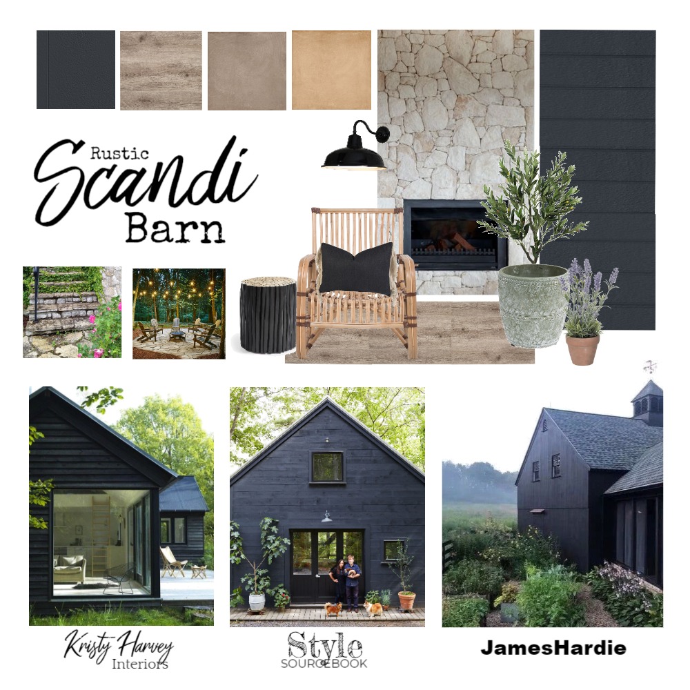 Rustic Scandi Barn Facade Interior Design Mood Board by Kristy Harvey ...