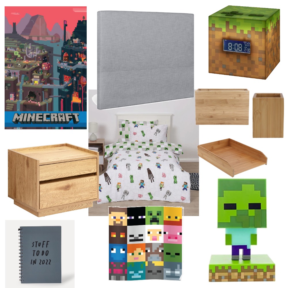 Minecraft bedroom Interior Design Mood Board by Meg Caris - Style ...