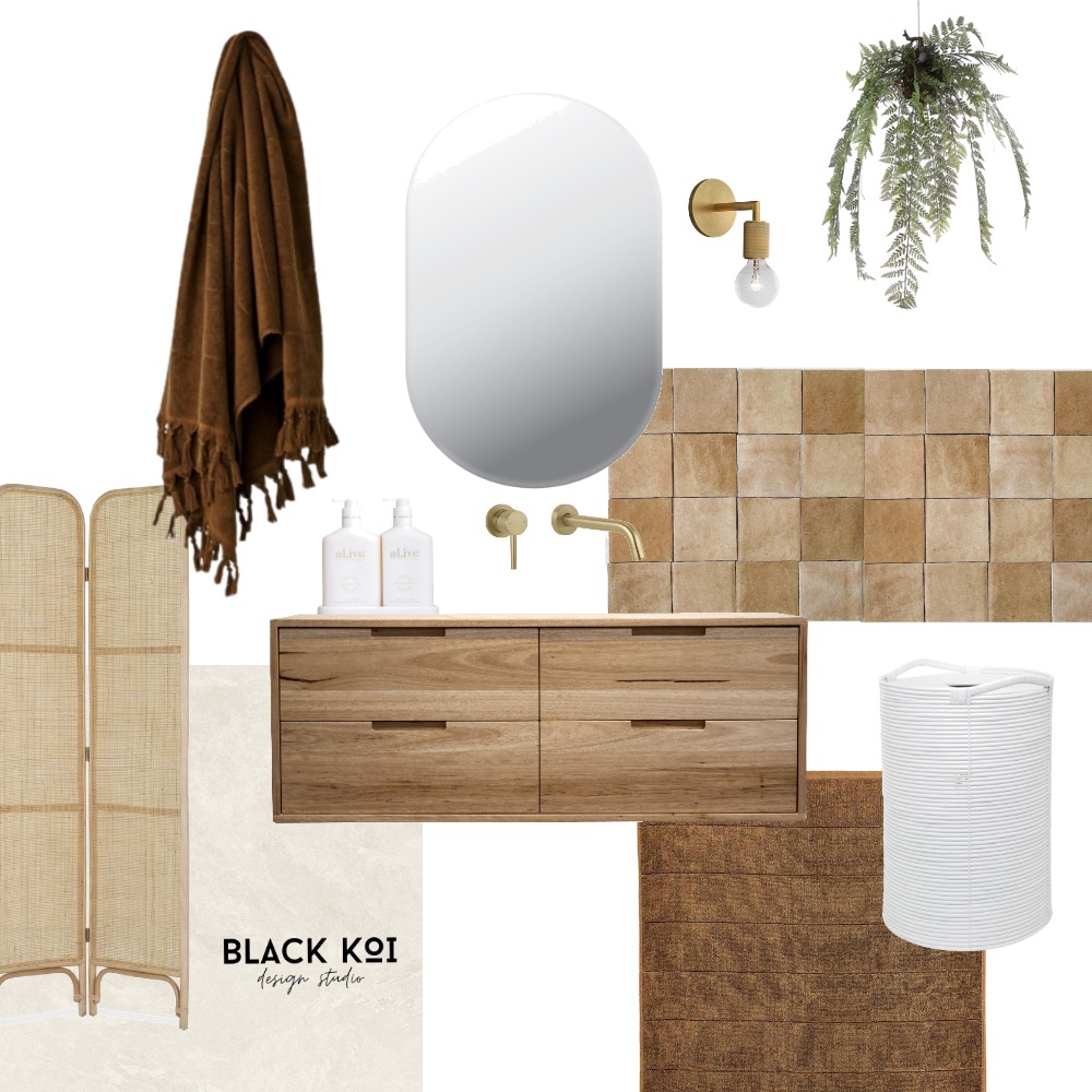 Rusty Bathroom Interior Design Mood Board by Black Koi Design Studio ...